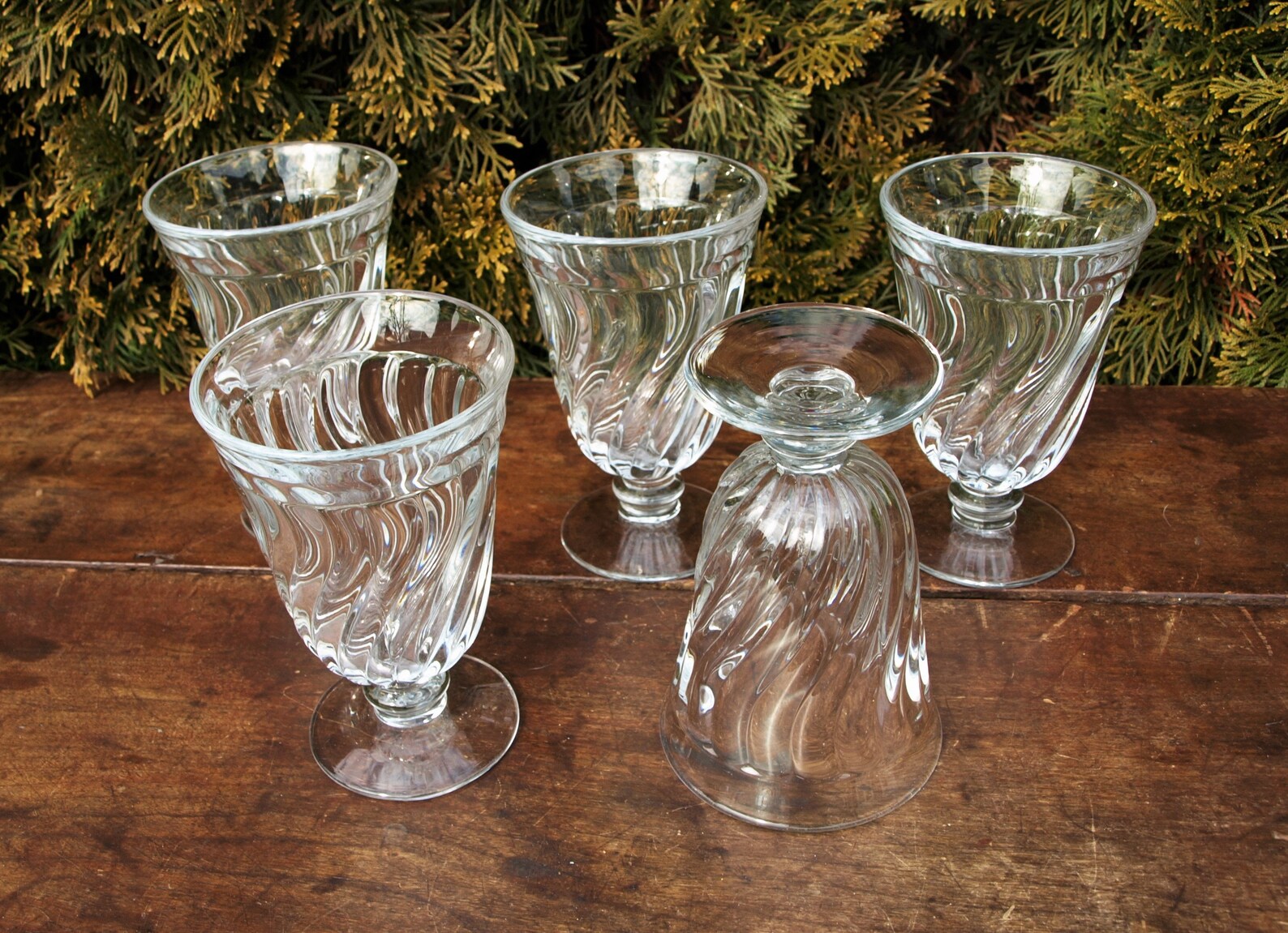 Clear Glass Footed Ice Cream Float Dessert Glasses With Ribbed - Etsy ...