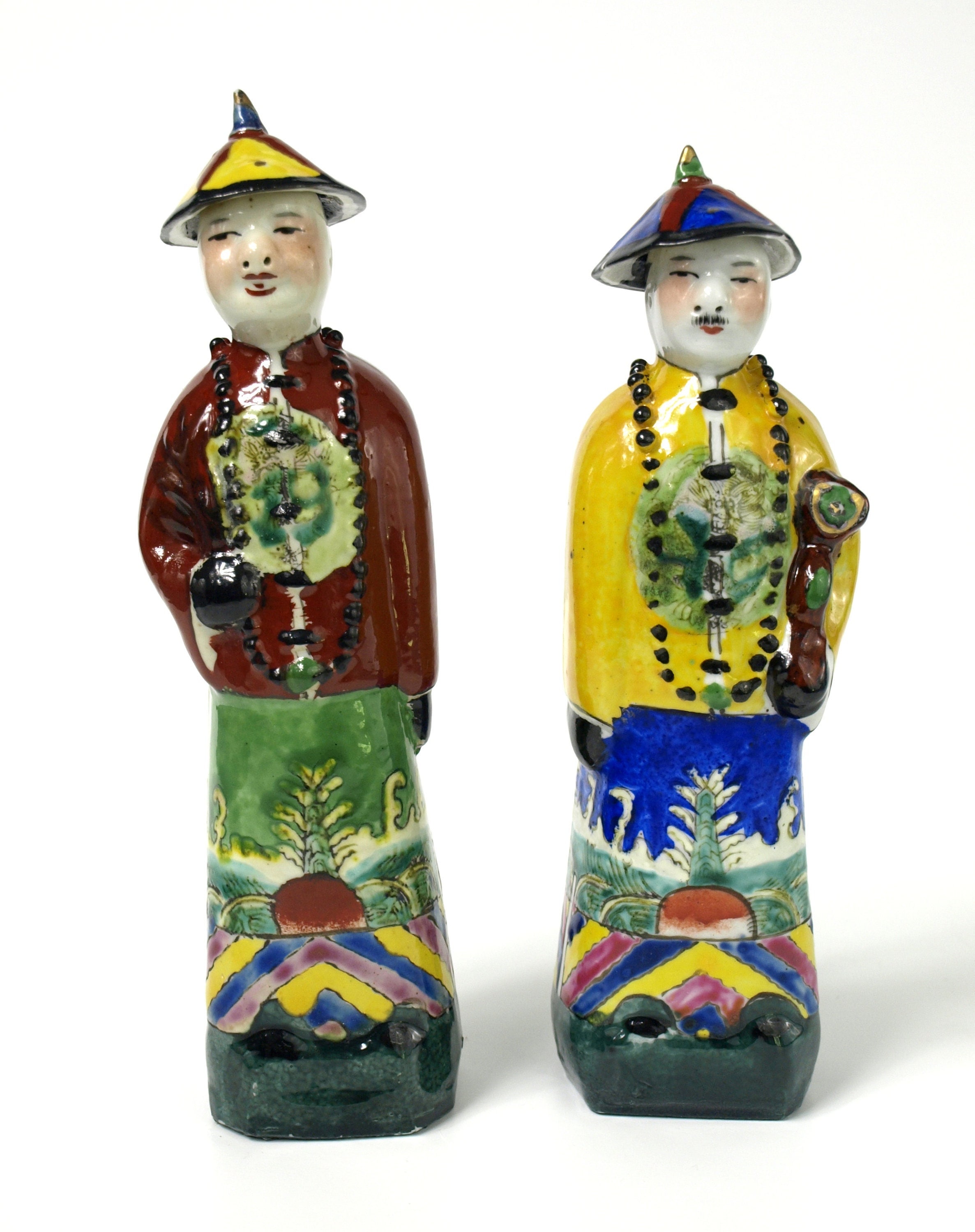 Antique Pair 18th Century Porcelain Chinese Qing Dynasty Figurines ...