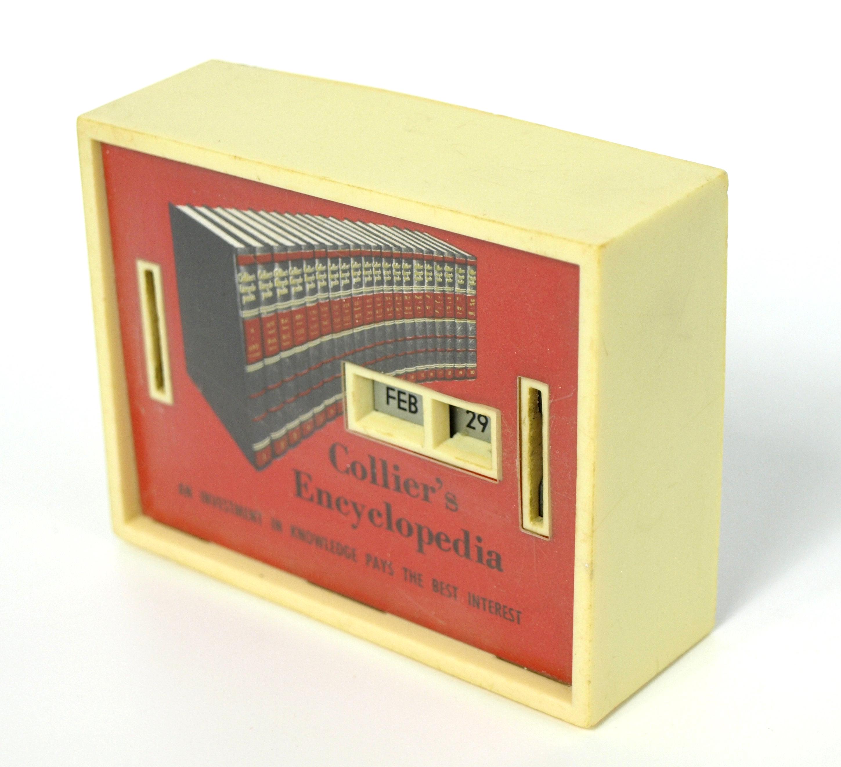 Vintage Collier's Encyclopedia All Coin Calendar Bank Circa 1960's Made ...