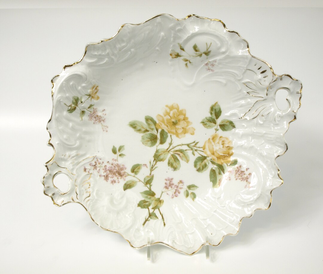 Antique Carl Tielsch (CT) Porcelain Serving Bowl or Platter Featuring ...