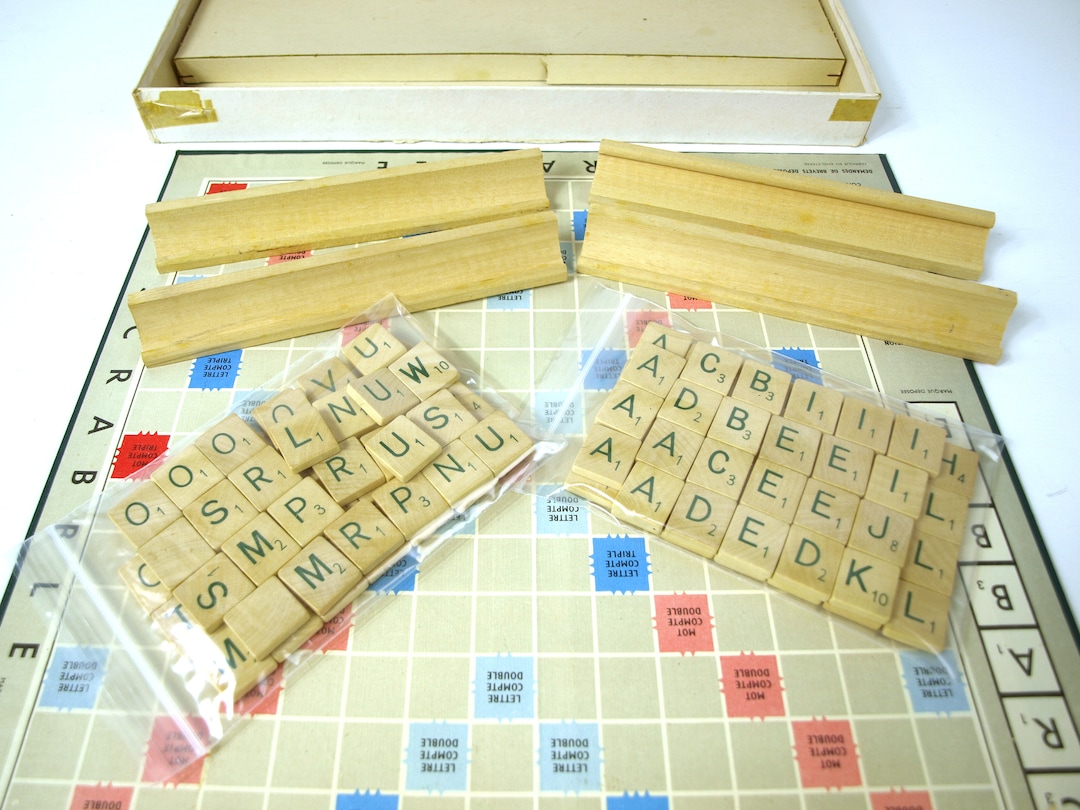 Vintage Francaise Scrabble French Edition Circa 1955 Complete Game Set ...