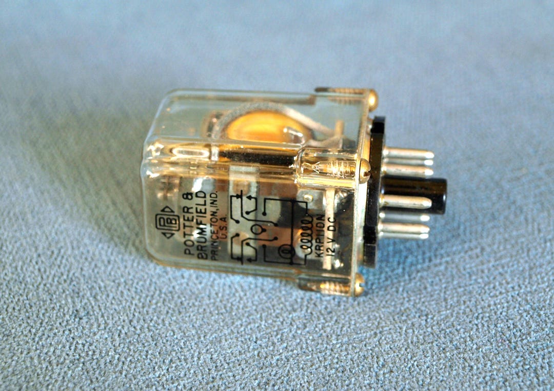 Vintage Potter & Brumfield Relay Type 285 KRP11DN Coil 12V DC ...