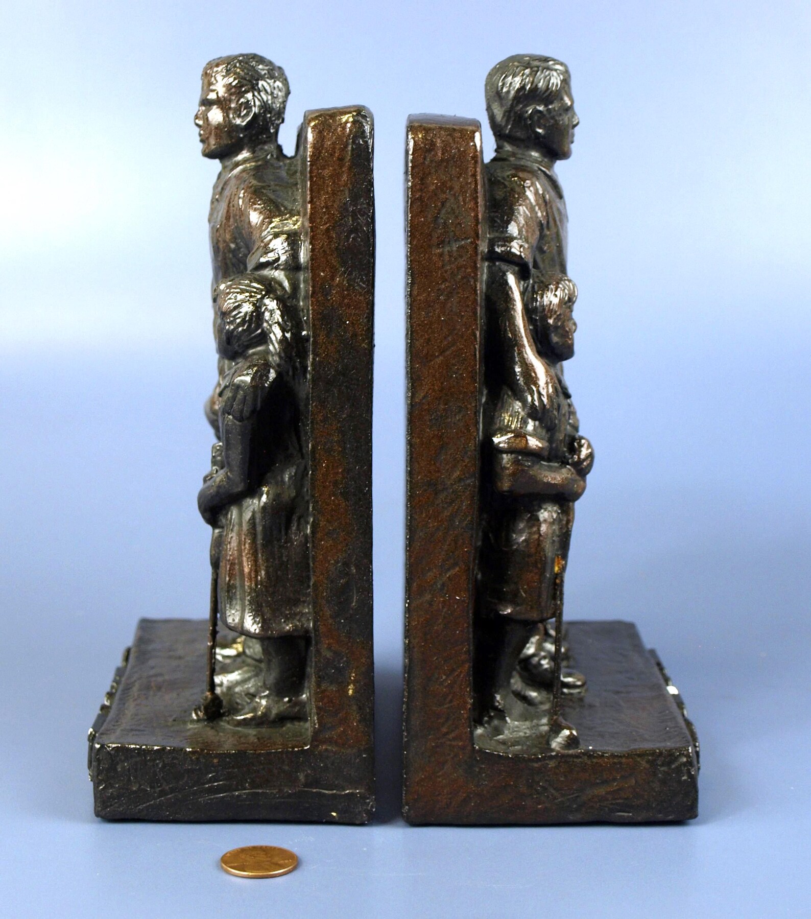 Vintage Giants Grocery Food Store Nuclear Family Bronze Finish Over ...