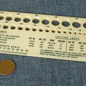 Vintage Bakelite Cystoscope Sizing Gauge With Millimeter Scale Circa ...