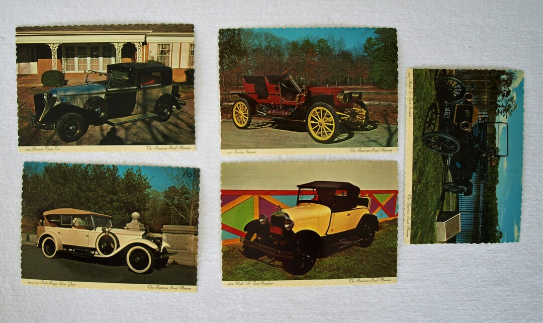 Vintage Automobile Car Postcards by Dexter Supreme Press Set of 5 - Etsy