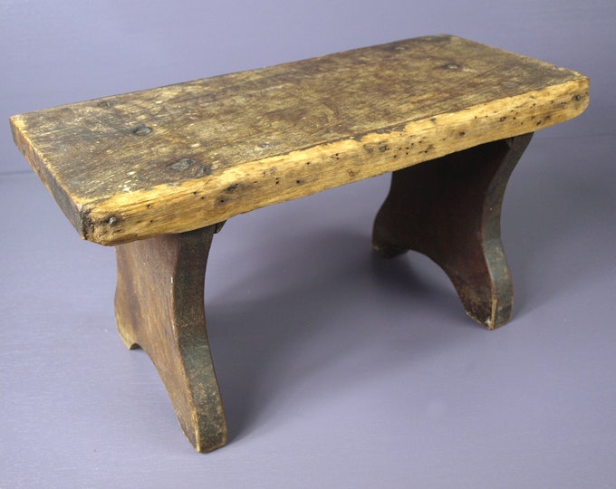Antique Wooden Footstool, Circa Early 1900's - Solid, Handmade Wood ...