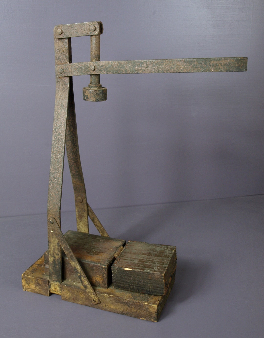 Antique Homemade Bottle Capper, Iron & Wood Construction W/ 3 Bottle ...