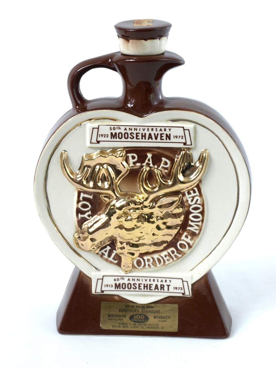 Vintage Old Mr Boston Brand Kentucky Straight Bourbon Whiskey, "loyal ...