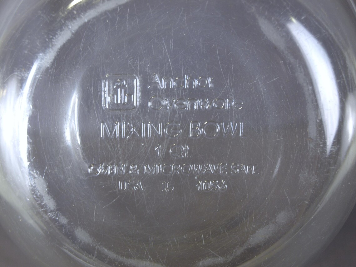 Vintage Glass Mixing Bowls, Set of 3 Nested in Graduated Sizes - One ...