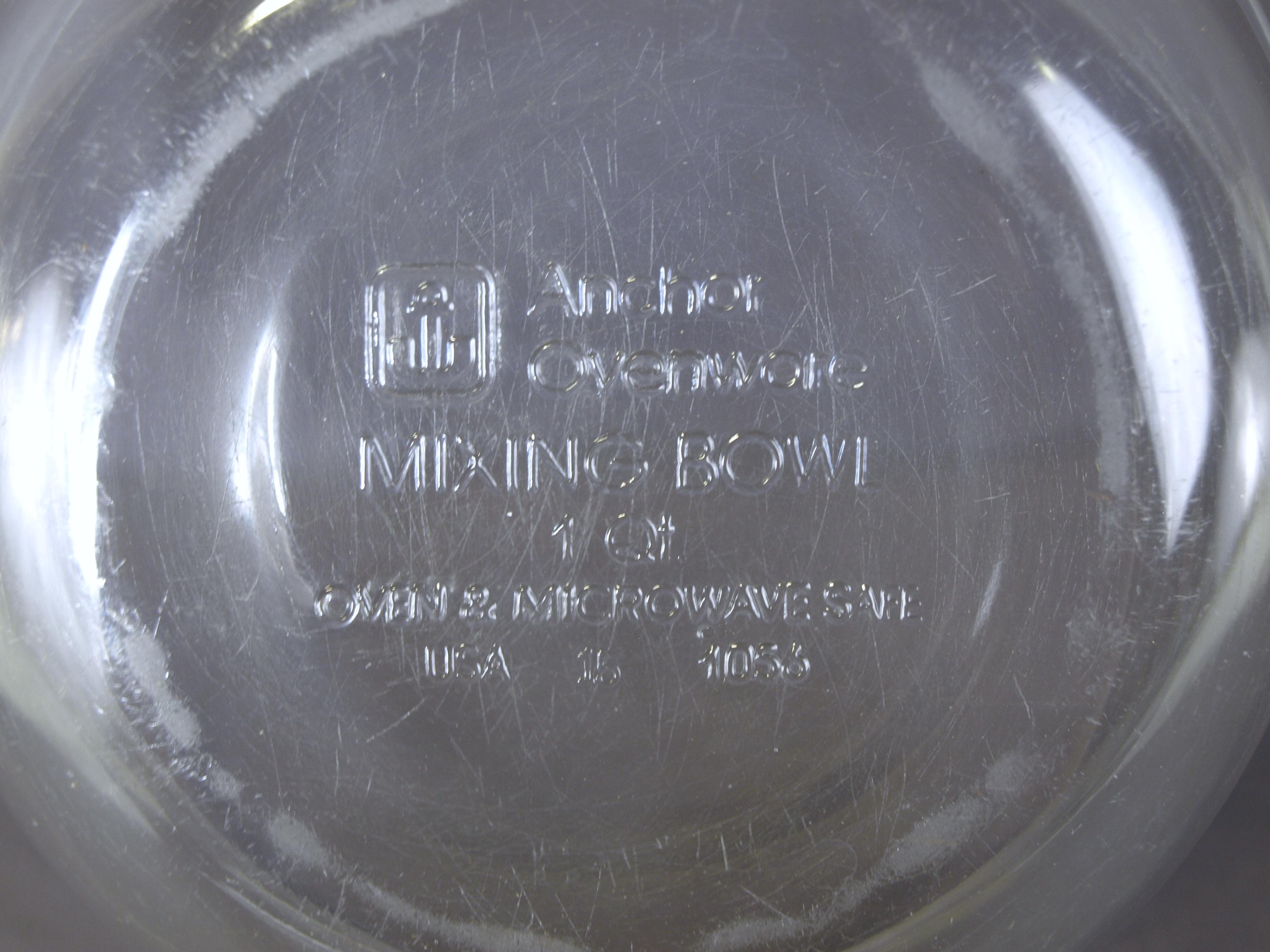 Vintage Glass Mixing Bowls, Set of 3 Nested in Graduated Sizes - One ...