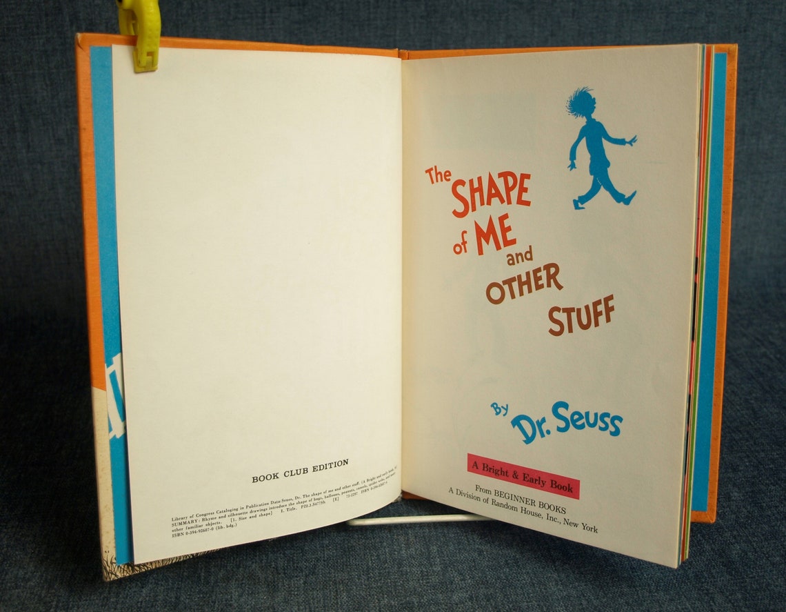 The Shape of Me and Other Stuff by Dr. Seuss 1973 HC Beginning | Etsy