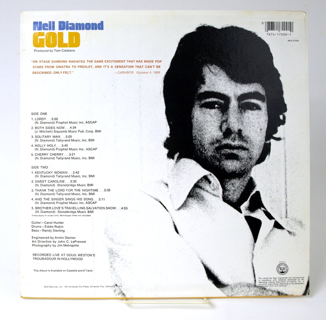 Vintage LP Neil Diamond gold Live at the - Etsy