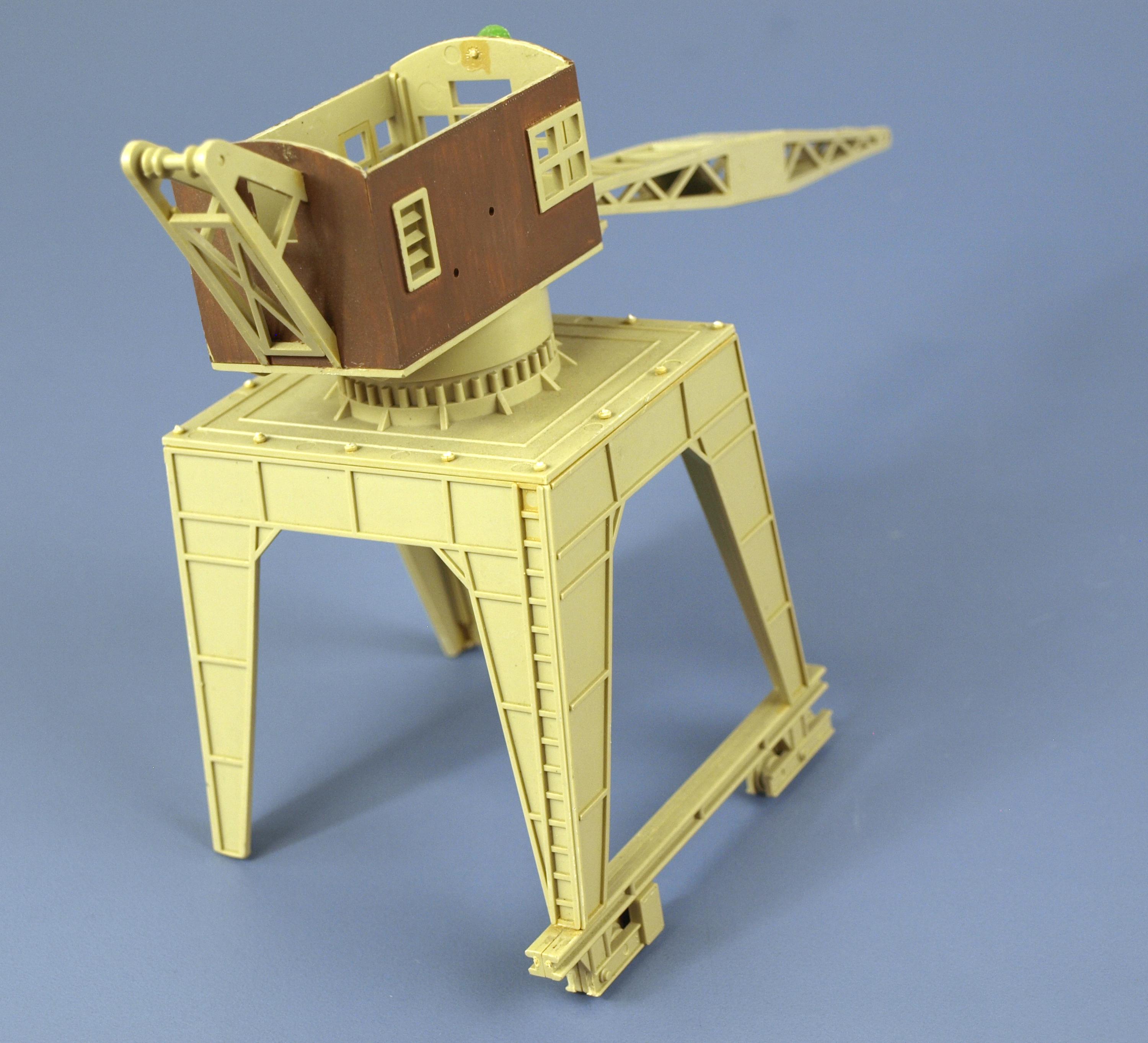 Vintage Plastic Train Set Miniature Bridge Pylons, Crane and Factory ...