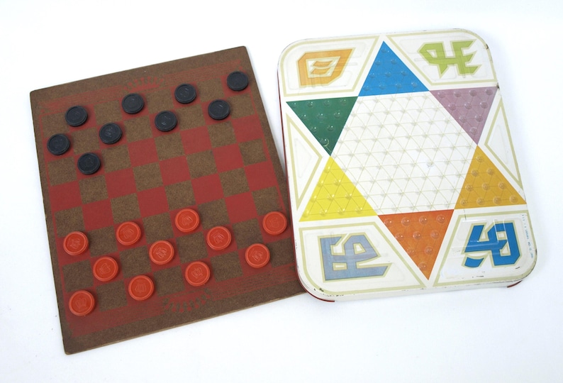 Vintage Tucket Toys Chinese & American Checkers Set, Circa 1950's ...