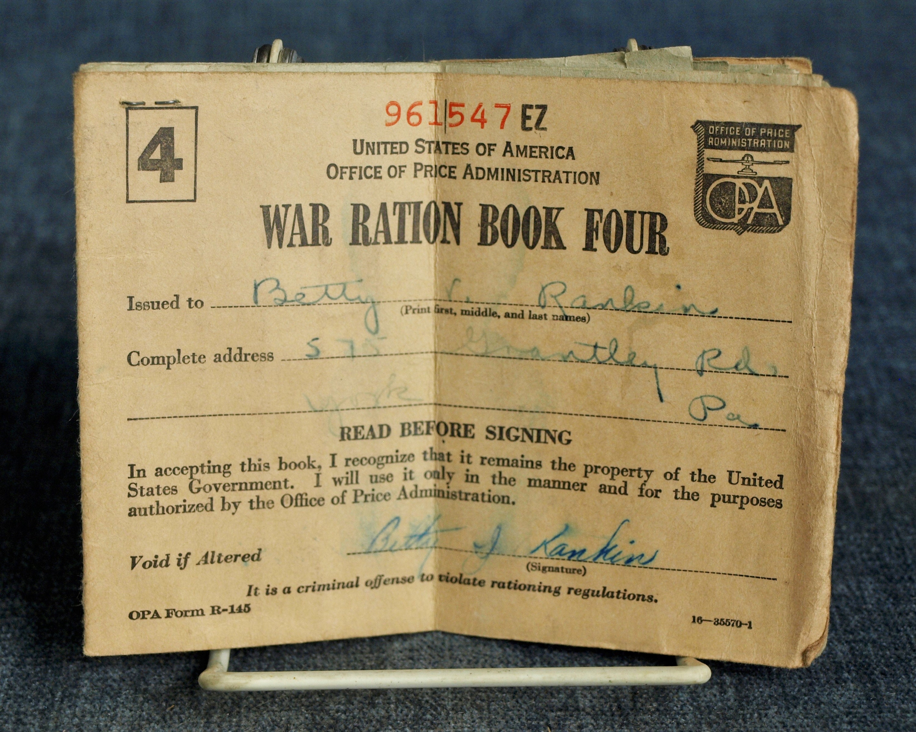 Ww2 Us Ration Stamp