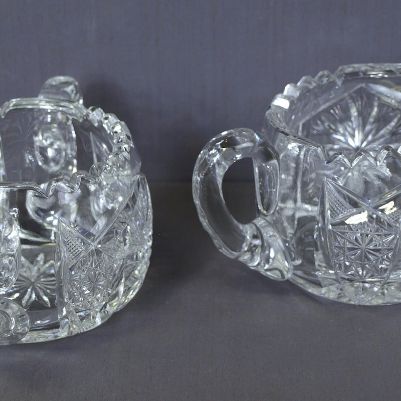 Vintage Crystal Creamers - Etsy