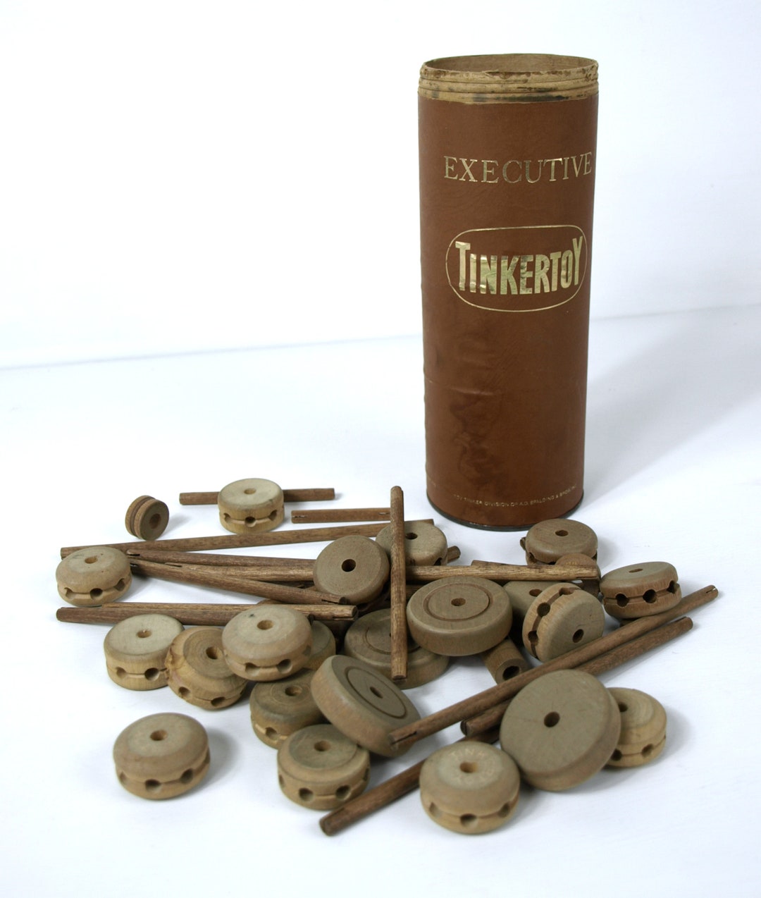 Rare Vintage Tinkertoy Executive Building Block Toy in Good Condition ...