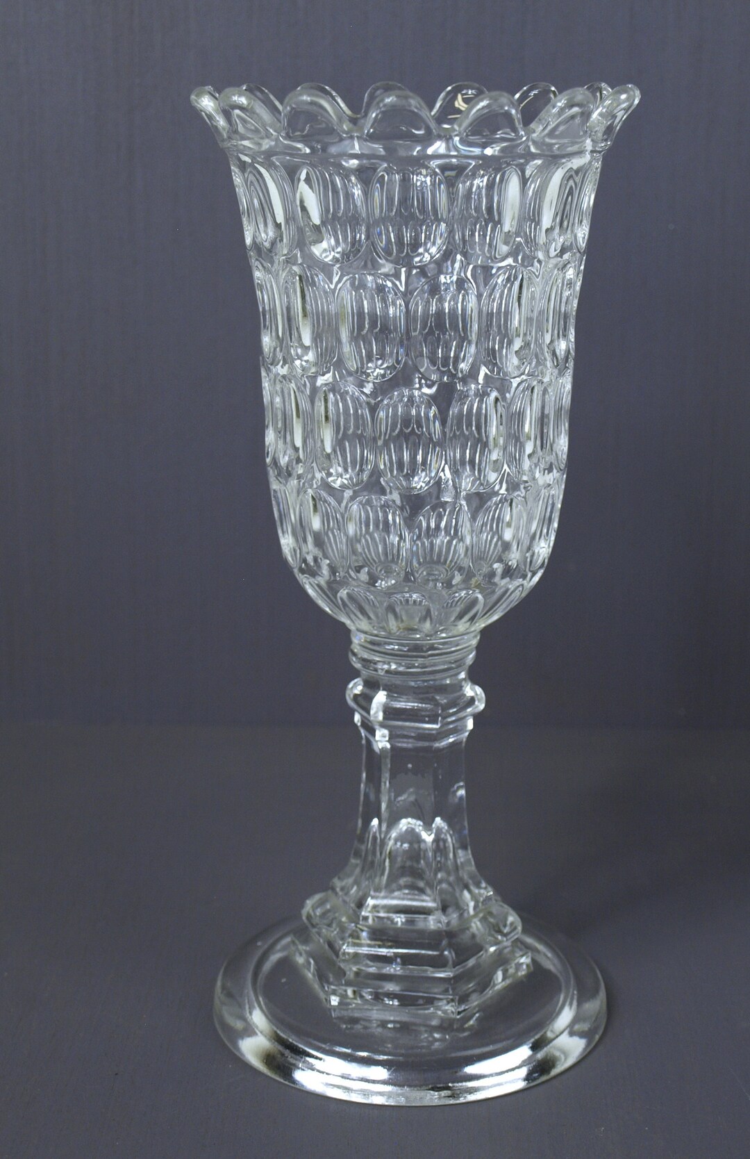 Antique Bakewell, Pears & CO. - ARGUS Pattern - Thumbprint Celery Vase ...