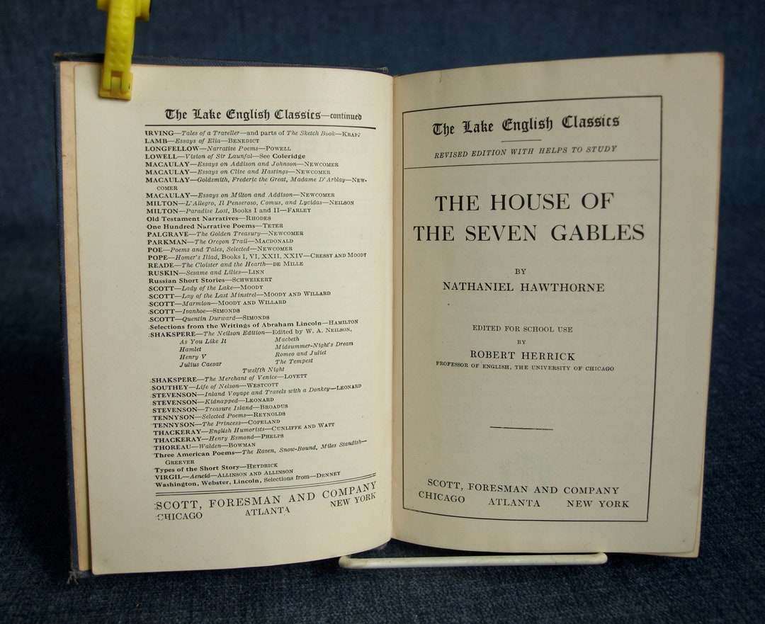 The House of the Seven Gables by Nathaniel Hawthorne Edited for School ...