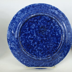 Vintage STANGL Caughley Blue Salad Plates, Set of 8 Blue Splatterware ...