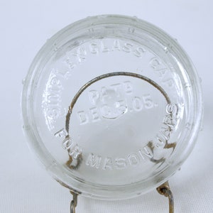 Antique Simplex Glass Screw on Mason Jar Lid / Cap and Antique Glass ...