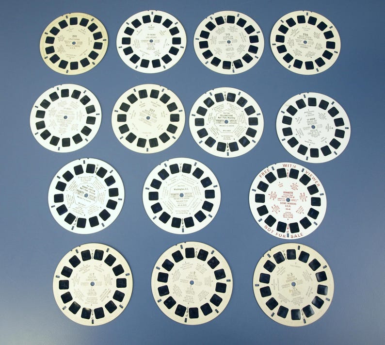 Vintage View-master Reels, US Travel Set of 14: Complete List in ...