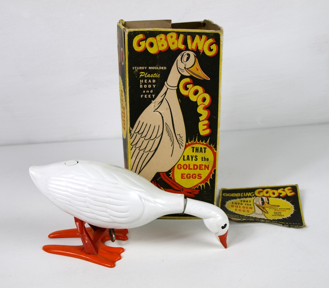 Rare Vintage Marx Toys Gobbling Goose Wind up Toy With Original Box ...