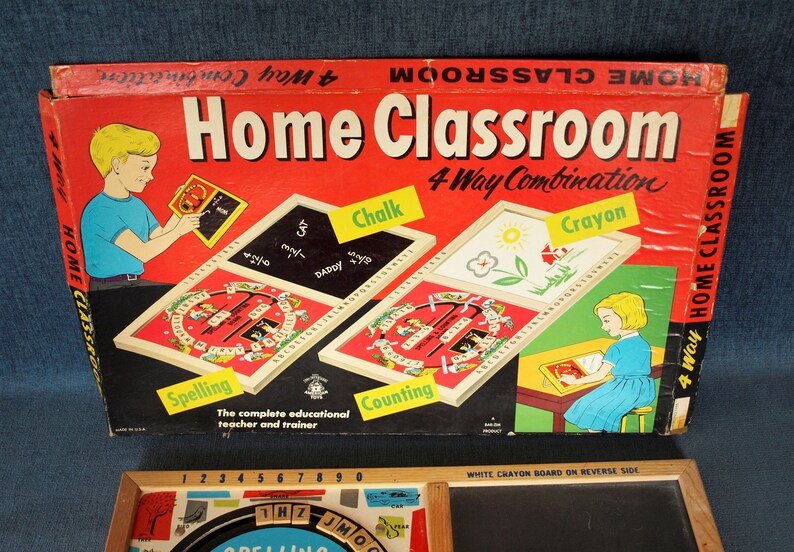 Vintage Home Classroom 4 Way Combination Learning / - Etsy