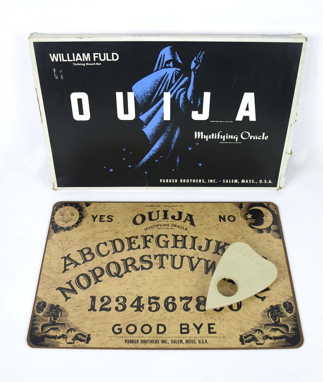 Vintage 1960s Parker Brothers William Fuld Talking Board Set Ouija ...