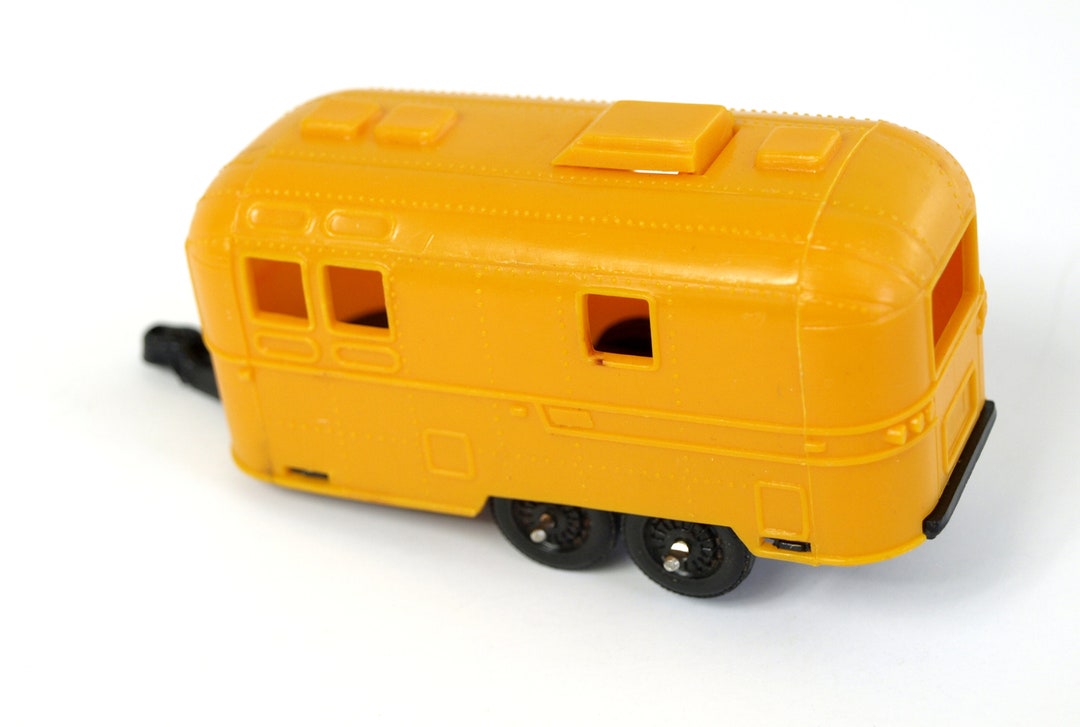 Vintage Plastic Camper RV Toy With Hitch - Pull Along Camper RV - Made ...