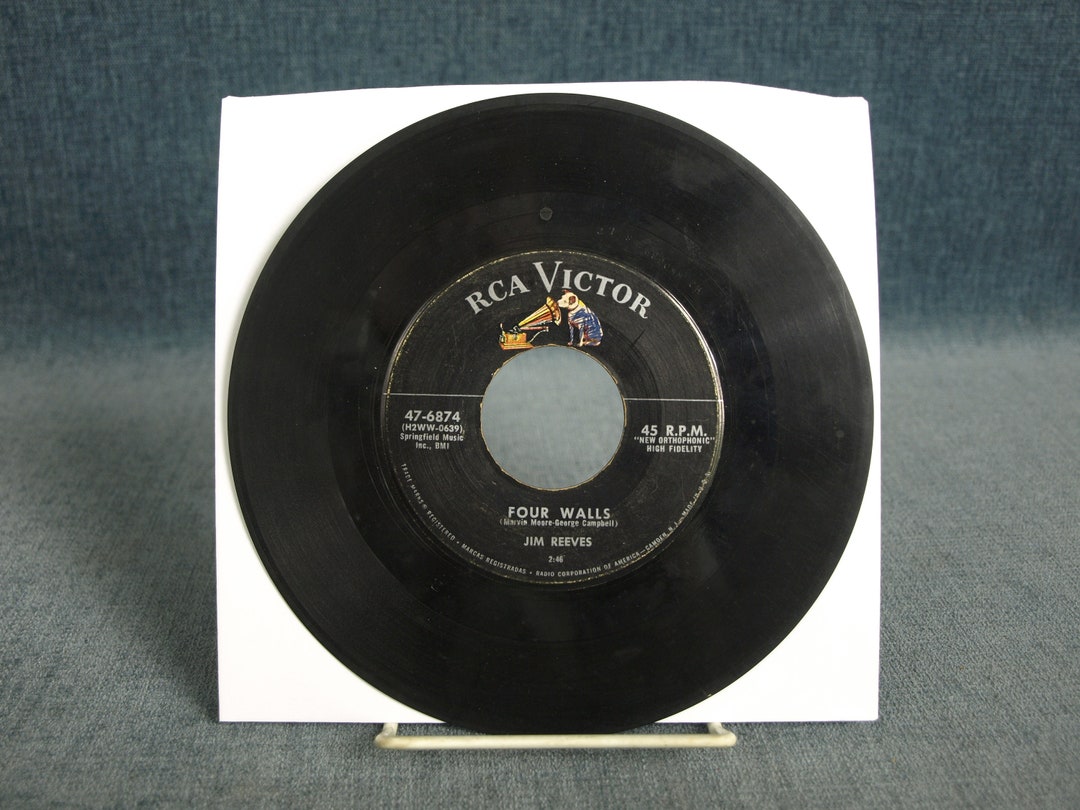 Jim Reeves - Four Walls & I Know and You Know RCA Victor 45 Rpm Vinyl ...