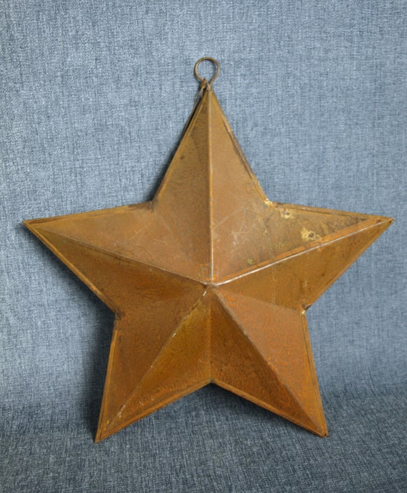 Vintage Large Rustic 5 Point Star 3D Hollow Pressed Tin Metal - Etsy