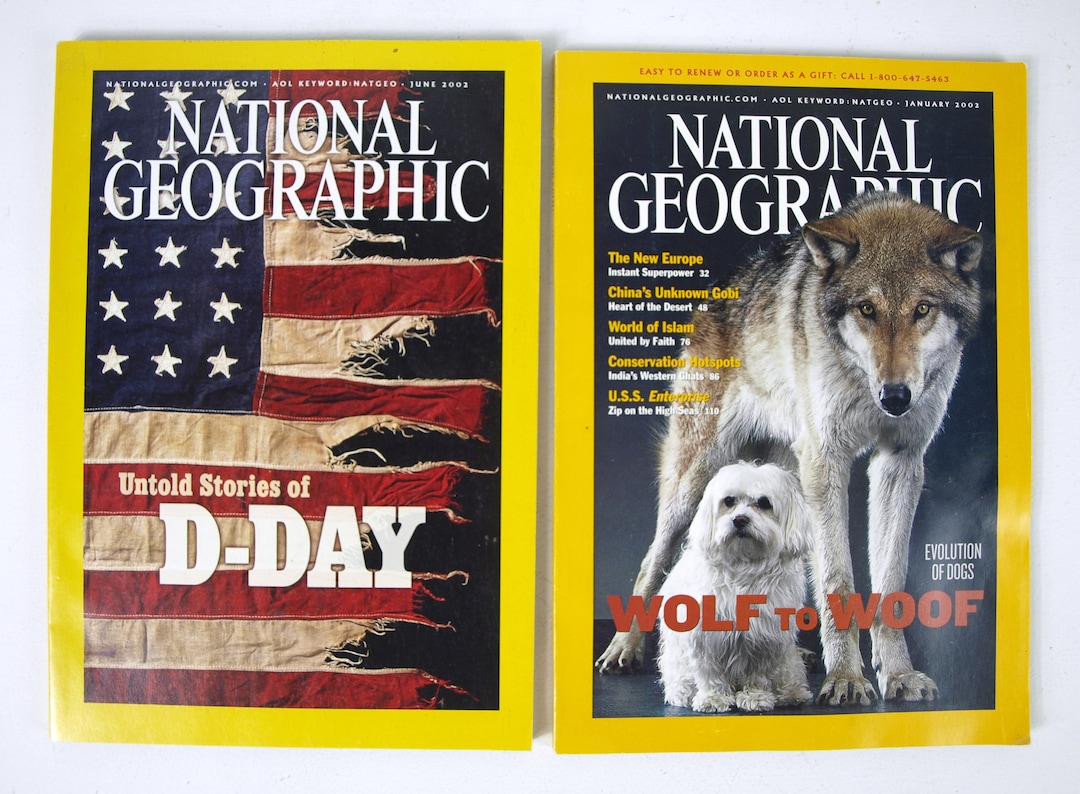 National Geographic Magazines, 2 Issues - January 2002 & June 2002 ...