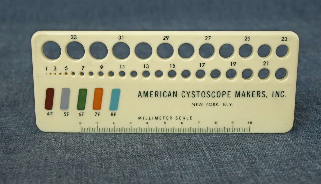 Vintage Bakelite Cystoscope Sizing Gauge With Millimeter Scale Circa ...