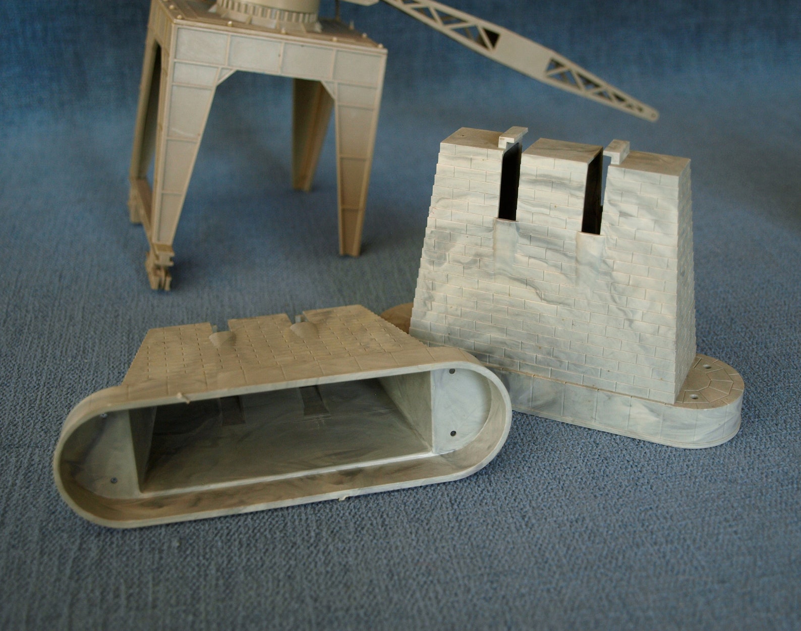 Vintage Plastic Train Set Miniature Bridge Pylons Crane and - Etsy