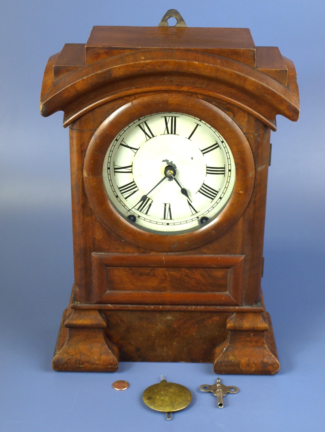 Rare Antique 1880 Seth Thomas Arch Top Rosewood Veneered 8 Day Spring ...