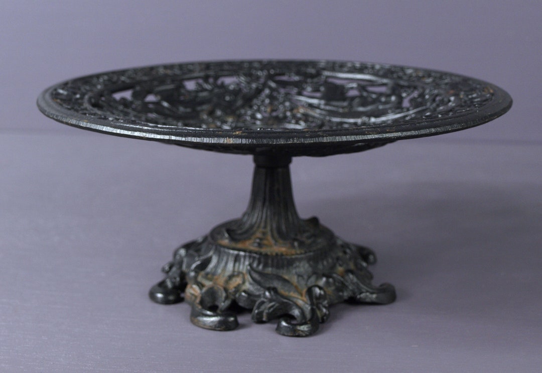 Mid Century Cast Iron Pedestal Bowl Stand - Robert Emig Products ...