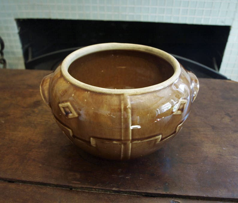 Early American Stoneware Planters Pot Ceramic Pottery Made in | Etsy