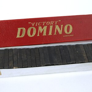 Vintage victory Domino Set, Made in Japan Wooden Detail, Double Six ...