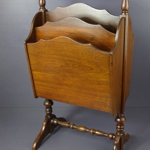 Vintage Wooden Magazine Newspaper Rack Holder, Made by Ferguson Bros ...