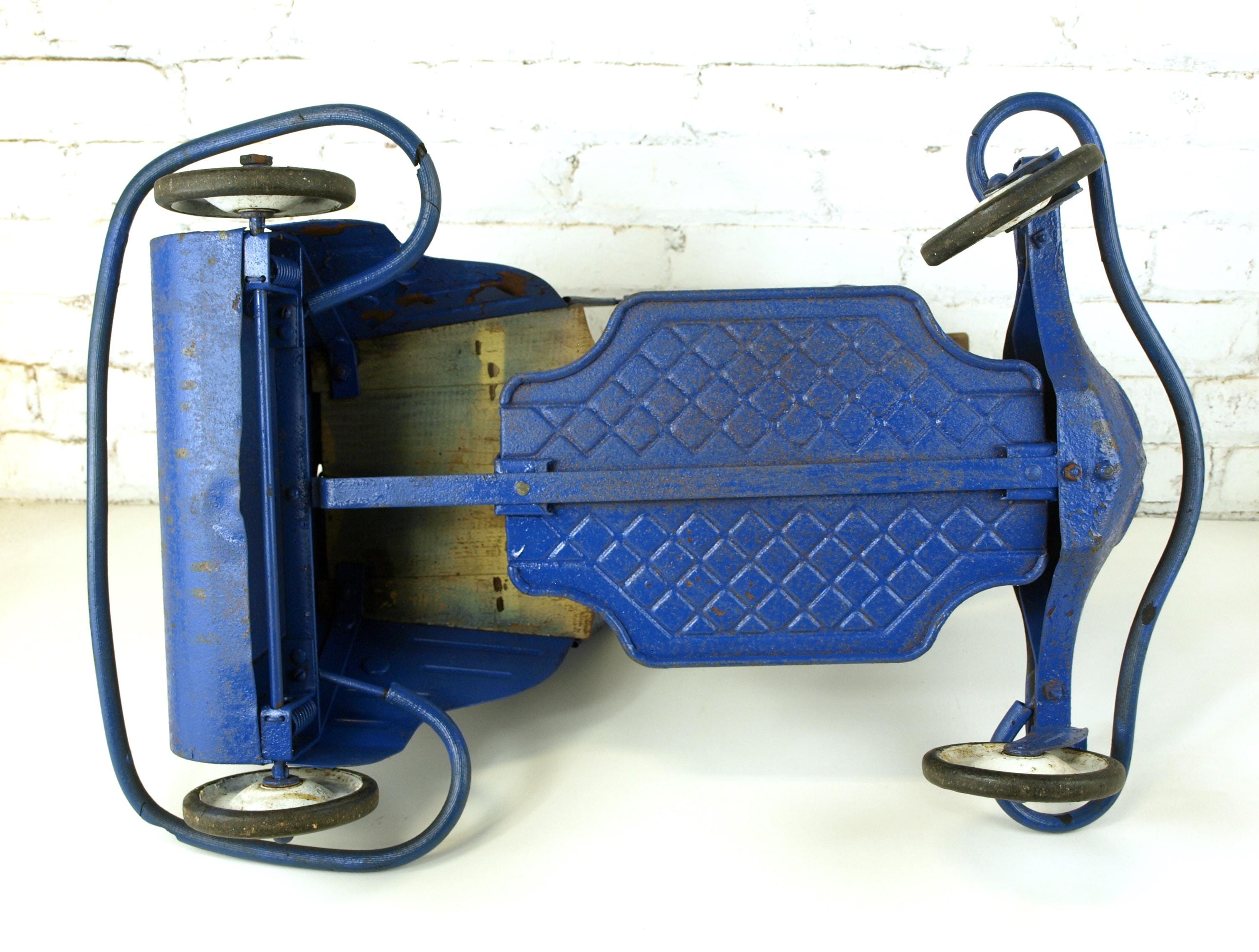Vintage Taylor Tot Walker Blue Buggy W/ Wooden Seat Circa 1940's - 50's ...