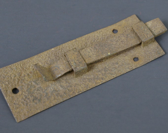 Antique Hand Forged Slide Bolt Iron Door Lock Rustic / Primitive Decor ...