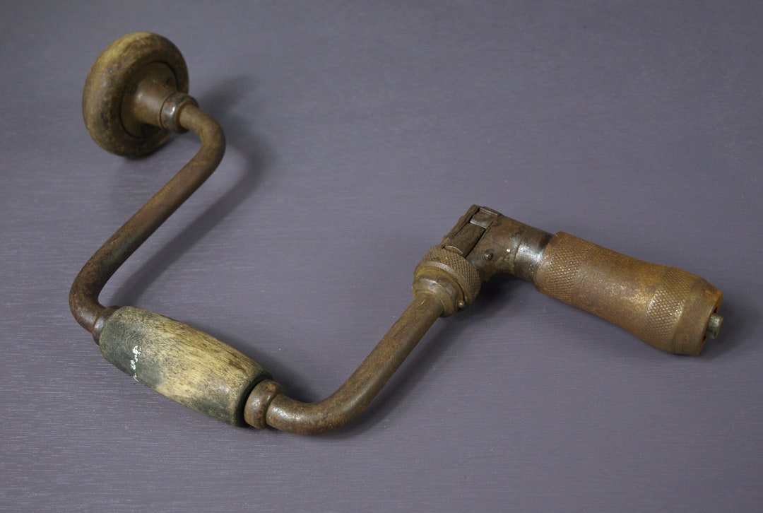 Vintage Ratcheting Bit Brace W/ 11" Sweep, Circa 1930's - Unmarked ...