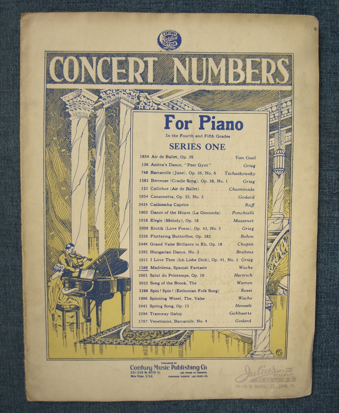 Vintage Concert Numbers for Piano in the Fourth and Fifth Grades ...