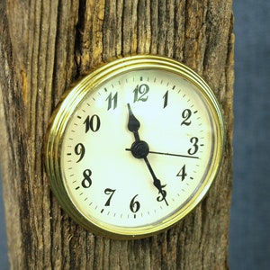 Vintage Handcrafted Primitive / Rustic Farm House Clock on an Old ...