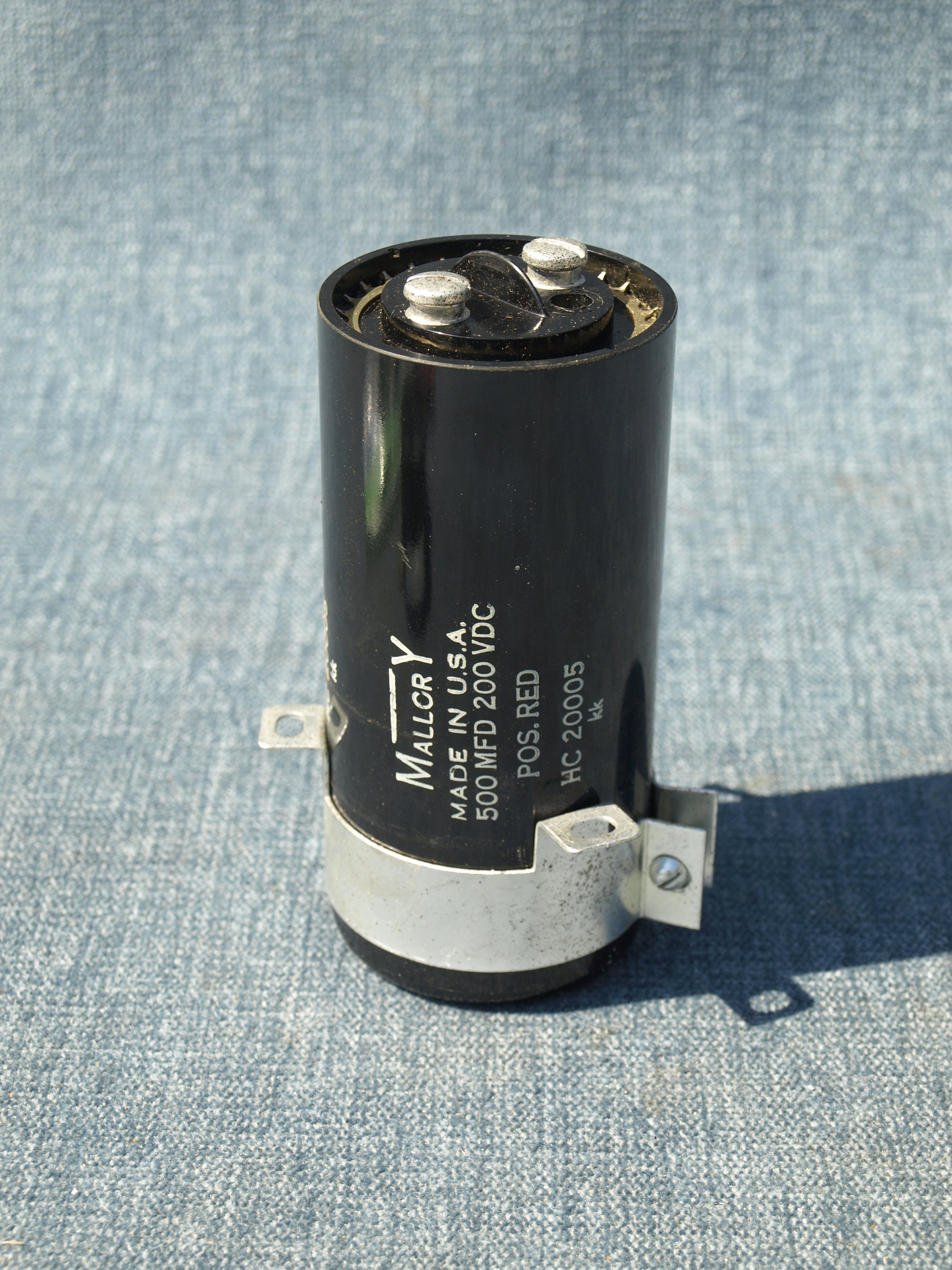 Mallory Large Capacitor 500 Mfd 200 VDC Pos. Red HC 20005 - Etsy