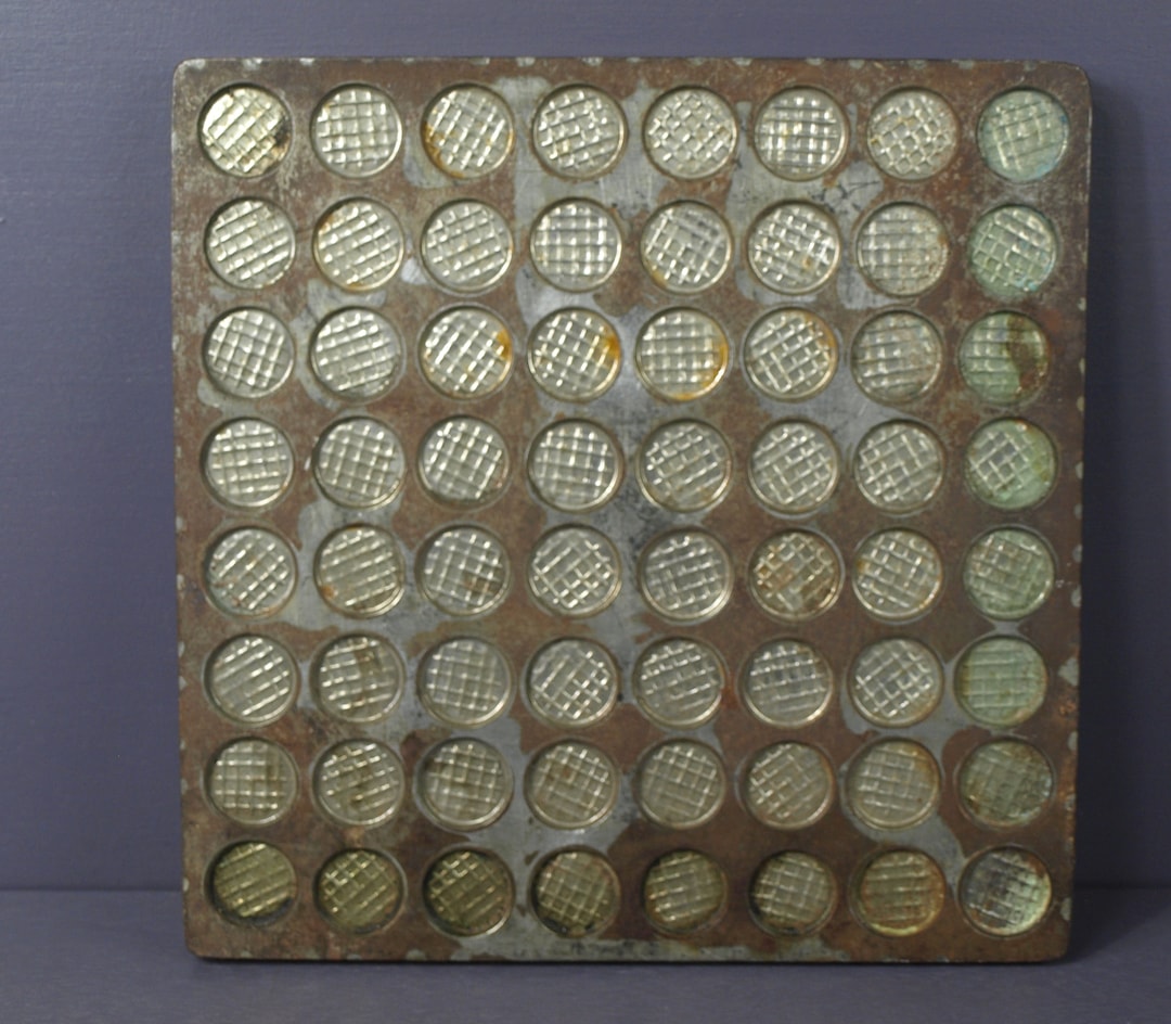 Vintage Steel Chocolate Wafer Mold, 64 Wafer Capacity, 1.5" Diameter ...