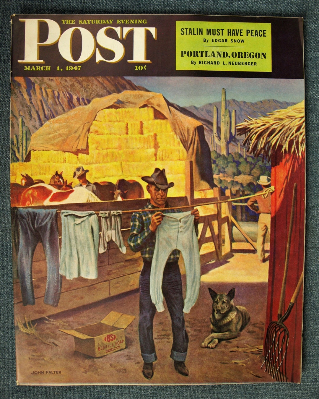 Post WWII Era the Saturday Evening Post March 1, 1947 John Falter ...
