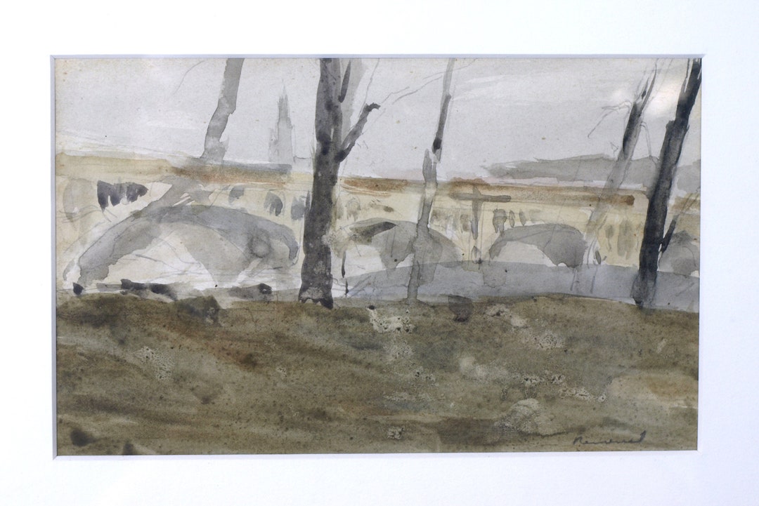 Original Watercolor Painting / Wrightsville Bridge, Pennsylvania by Ben ...