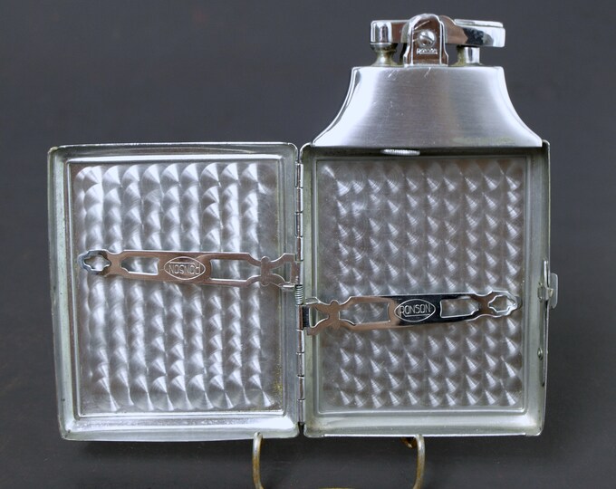 Vintage 1930s Art Deco Ronson Mastercase Cigarette Lighter and Case ...